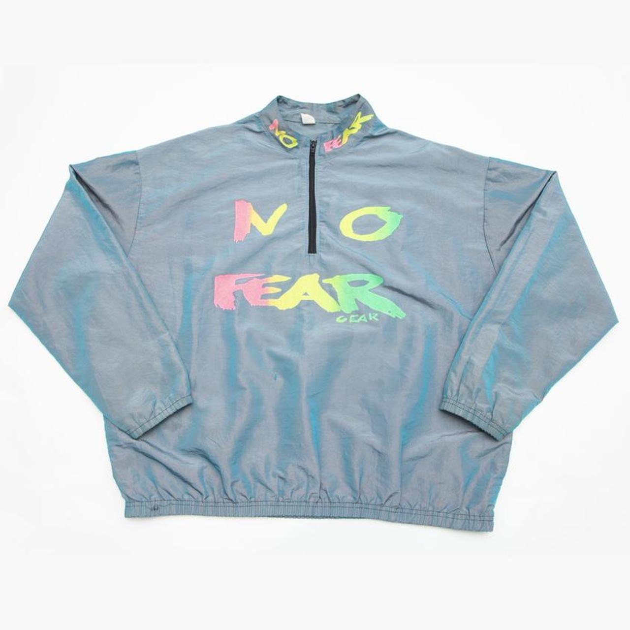No Fear Men's Blue and Pink Jacket | Depop