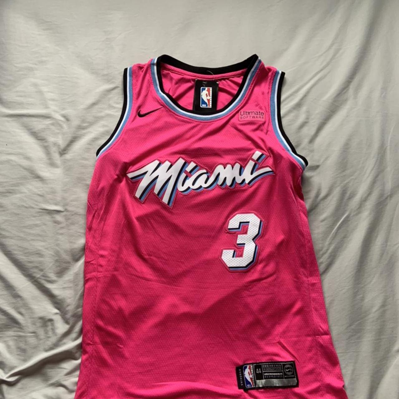 Basketball jersey - Nike pink Miami vest Wade number... - Depop