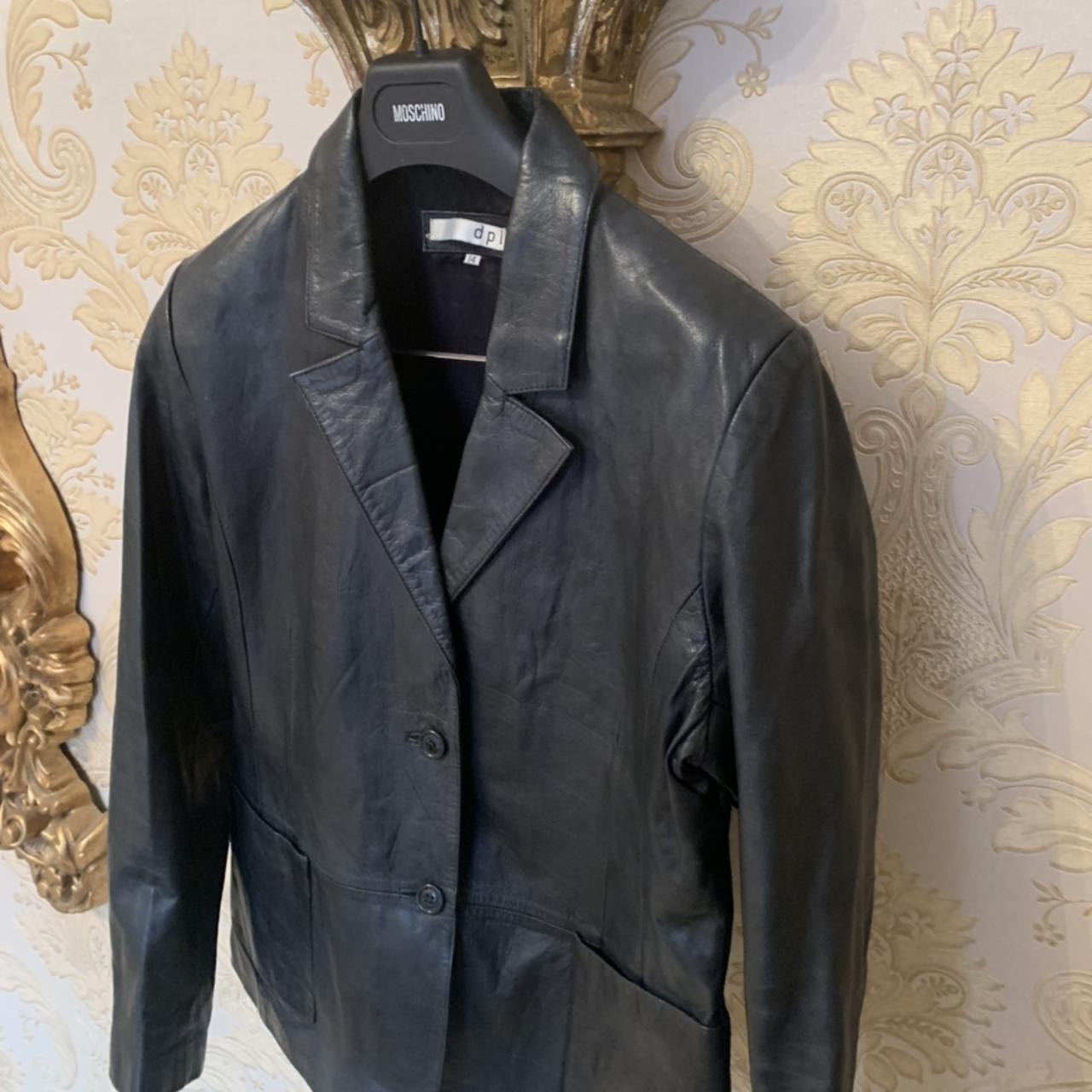 ORIGINAL 1990s DPL soft black leather jacket, ribbed... - Depop