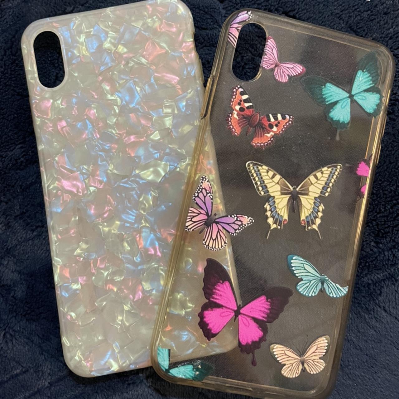 2 phone case bundle, both have yellowing. Fits xs... - Depop