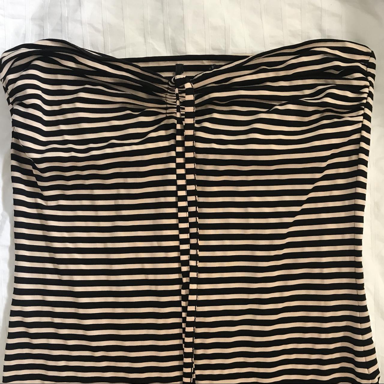 Halter or strapless top. Cute stripy print and... - Depop