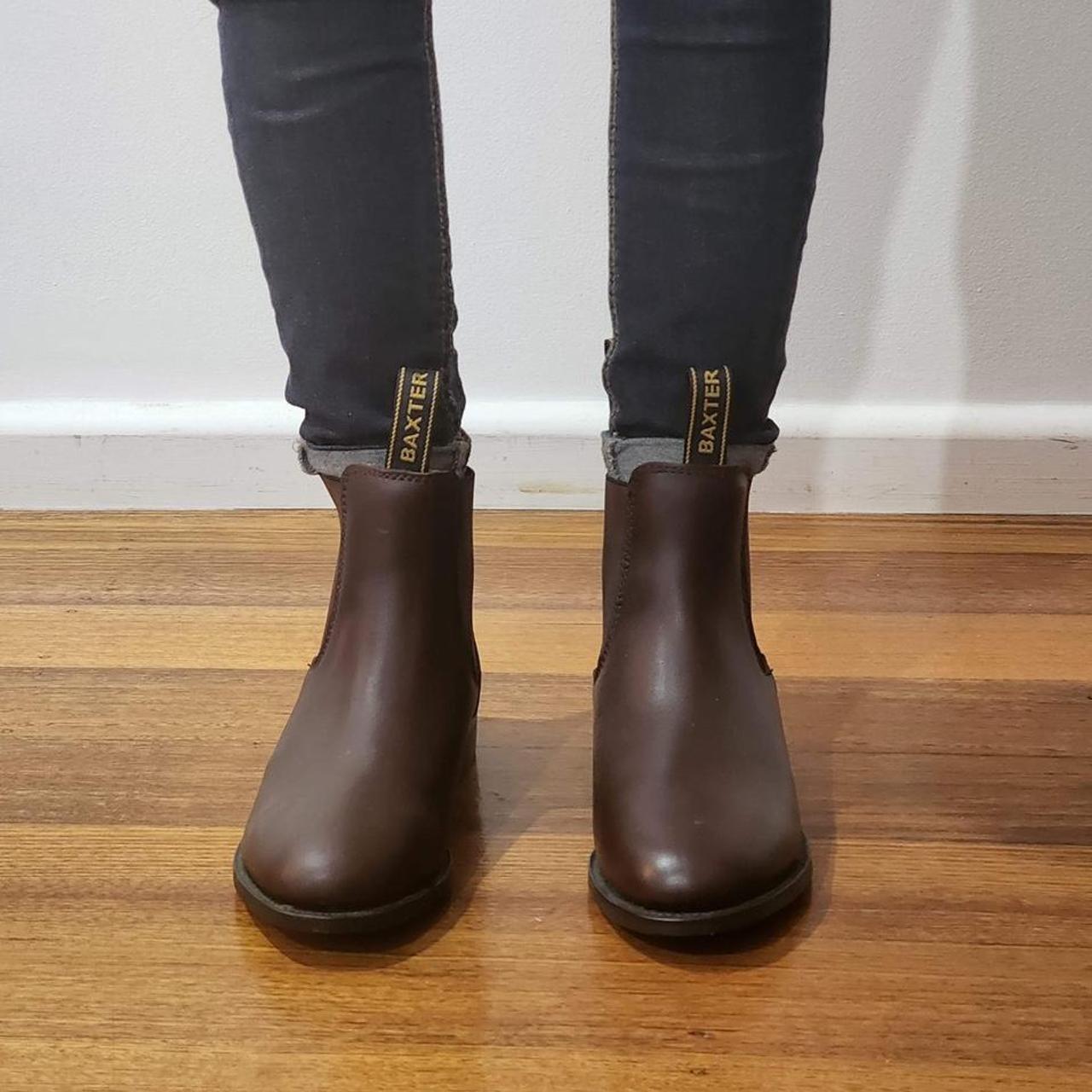 NEW BAXTER leather boots. Ladies AU 9.5. - Depop