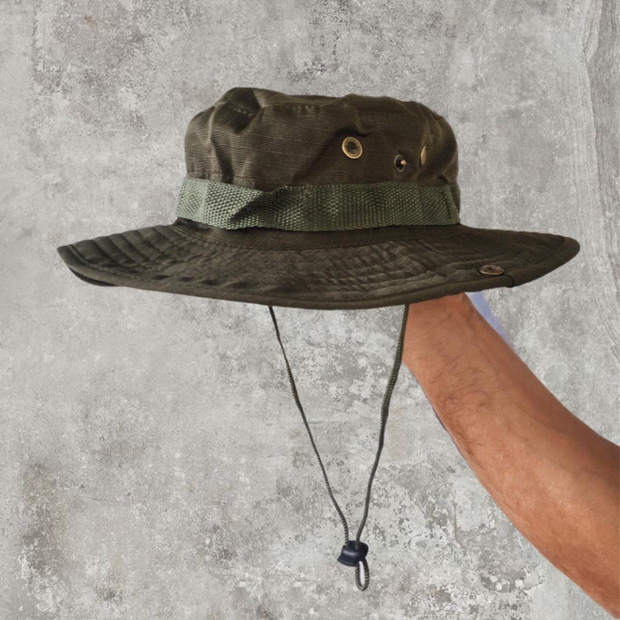 🔥 Wavey army green khaki boonie hat / safari bucket... - Depop