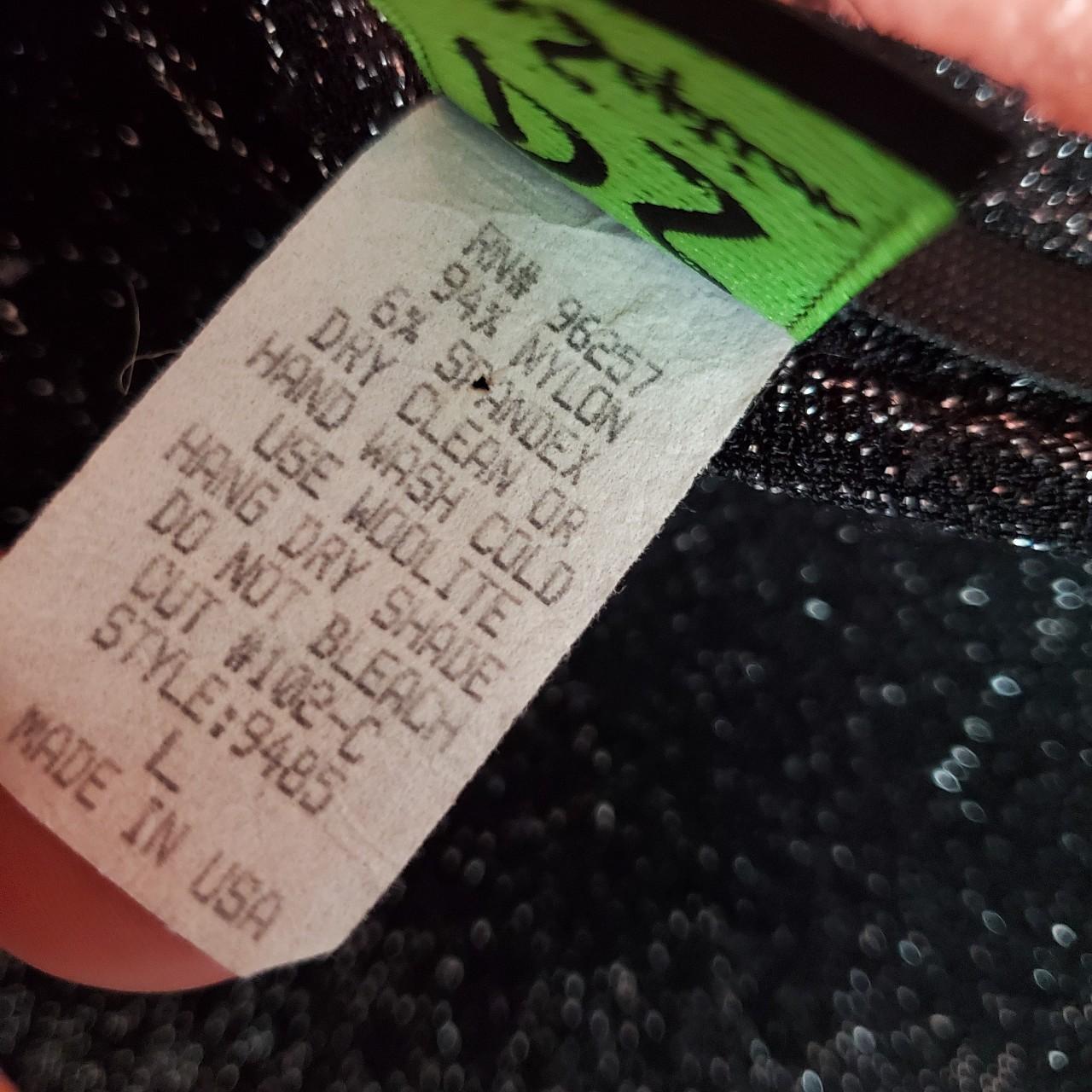 90's Vintage Silver Sparkley black long stretchy... - Depop