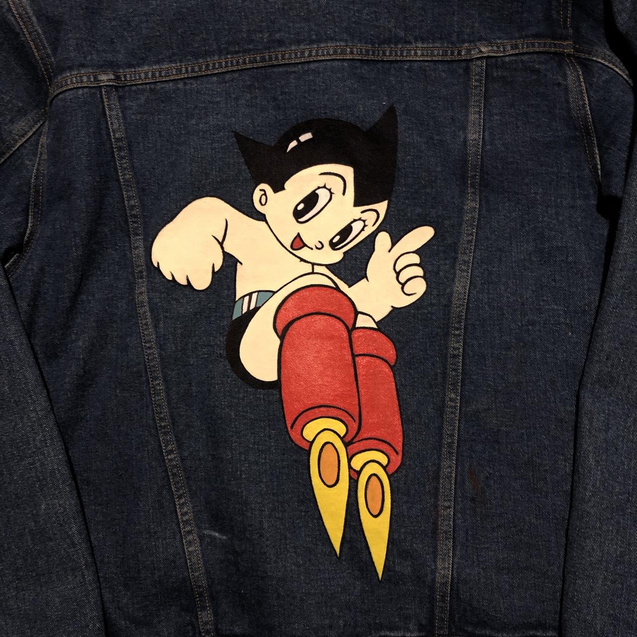 Astro Boy Custom painted on Lee Denim jacket Painted... - Depop