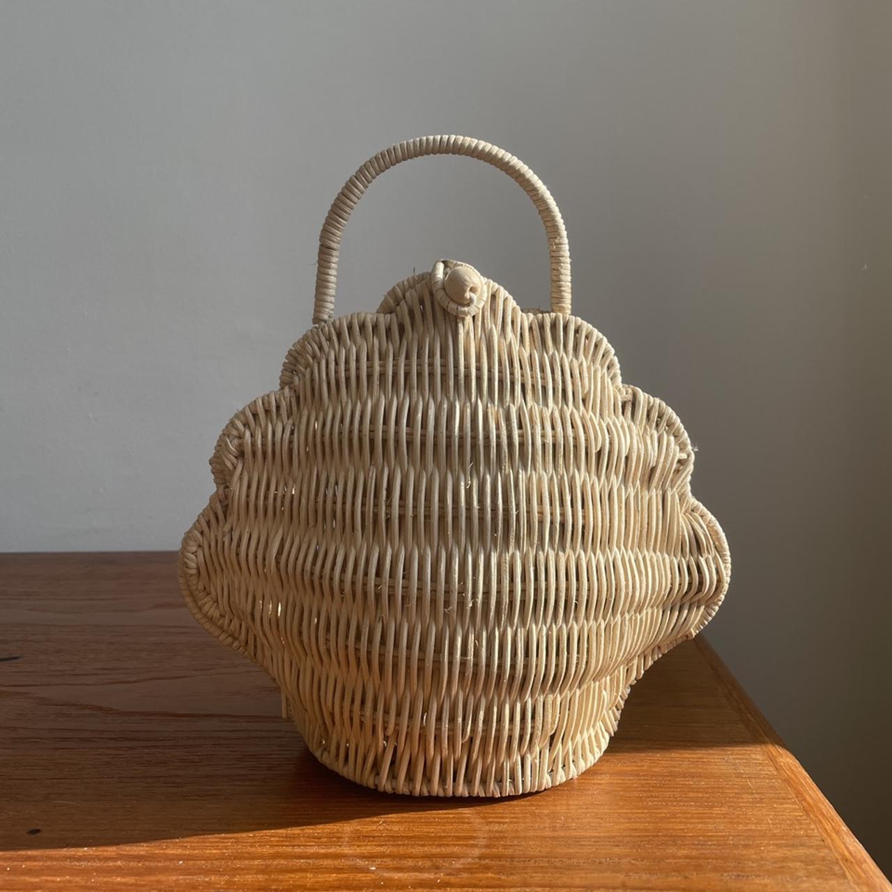 Shell basket purse Measures 10” in height with... - Depop