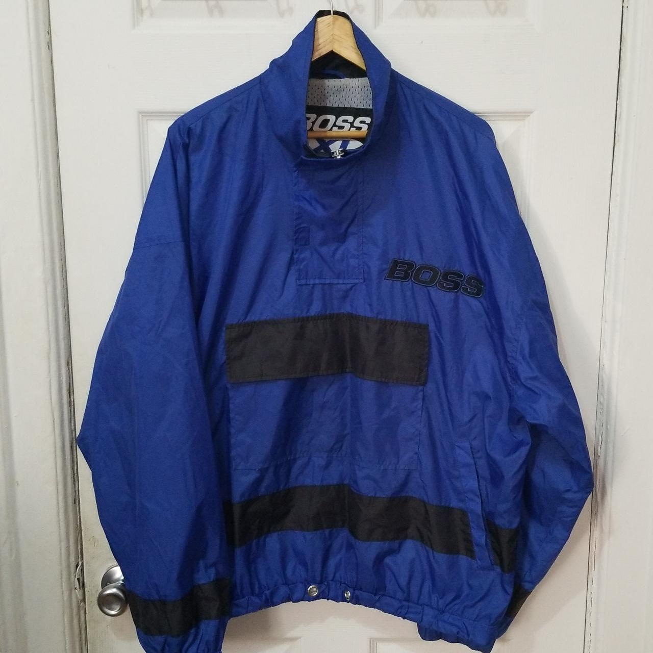 - VTG 90s Y2K Boss Embroidered Logo Anorak Half Zip... - Depop