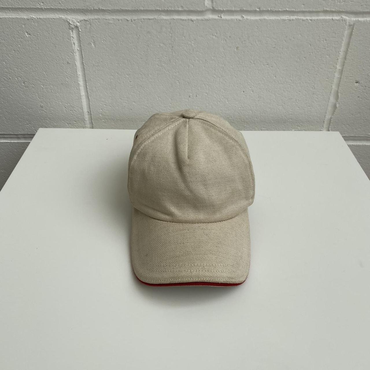 Vintage Gucci Canvas Cap In Cream States Size... - Depop