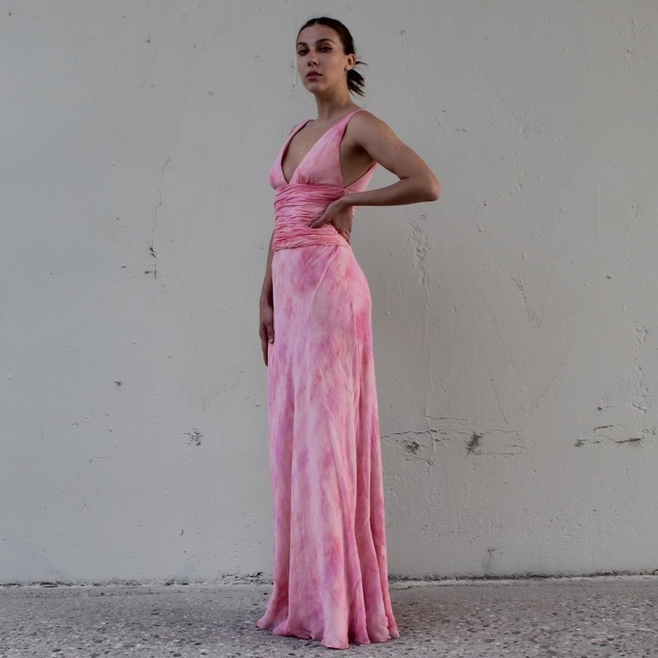 ZEE GLAM LYFE PINK PASTEL 100% SILK FORMAL BARBIE... - Depop