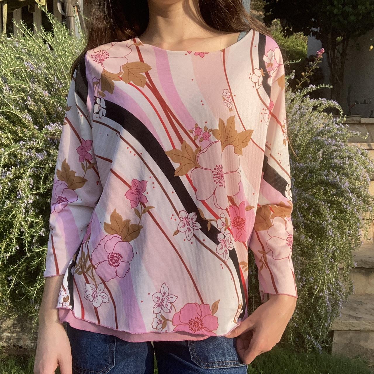 Cutie micro mesh top with 3/4 length sleeves.... - Depop