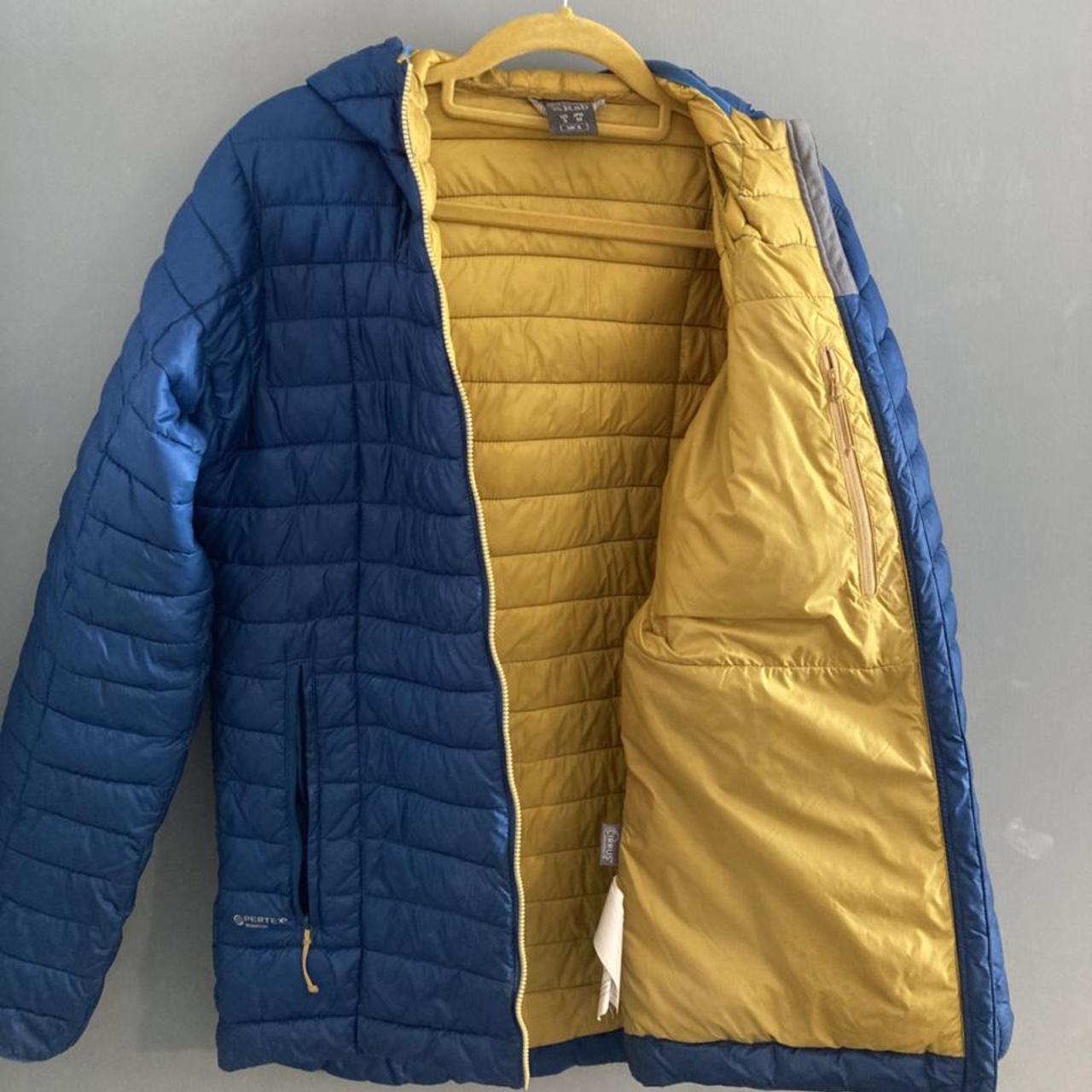 Rab insulated puffer jacket Blue and yellow 🏔Worn... - Depop