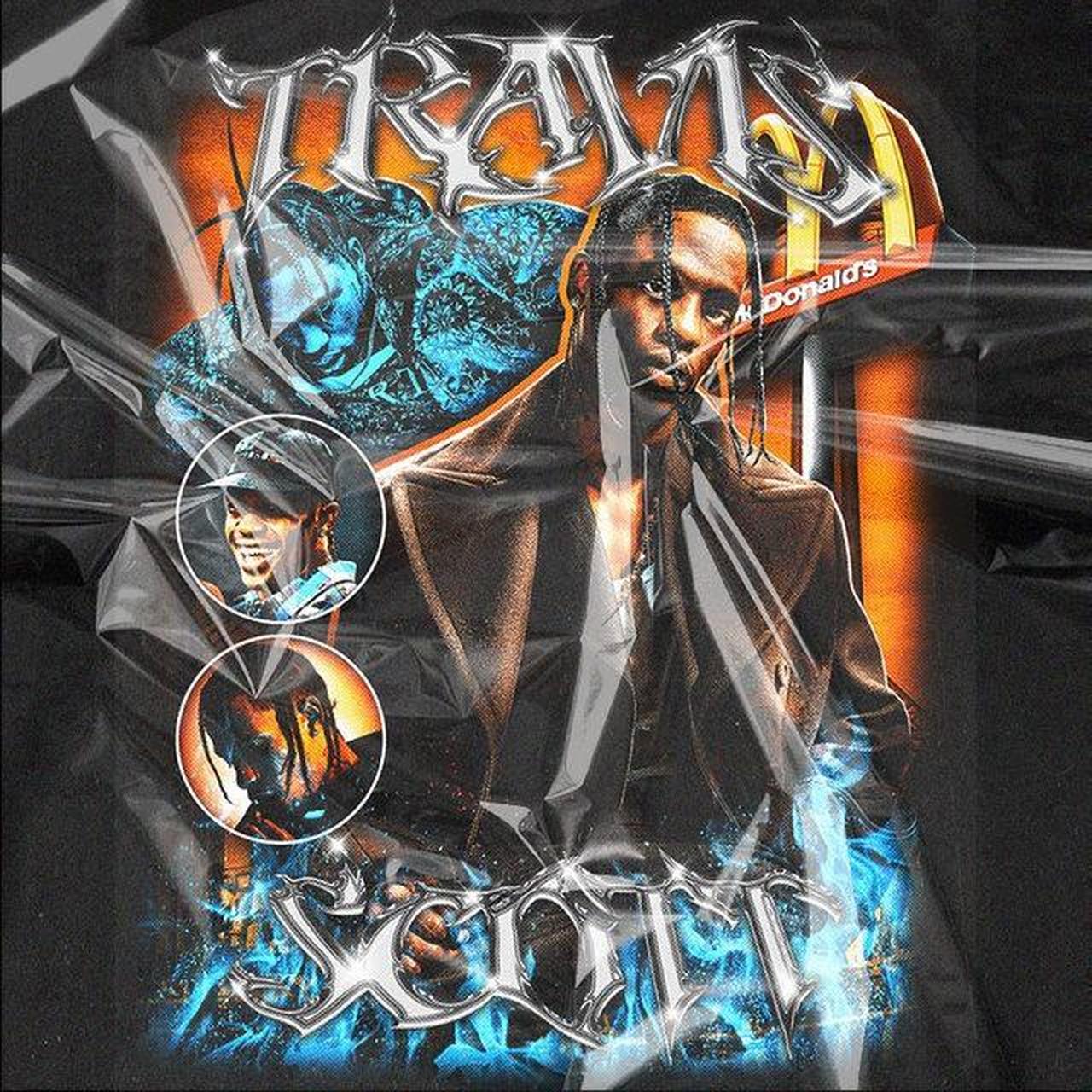 Travis Scott McDonald’s Vintage Print Graphic Rap... - Depop