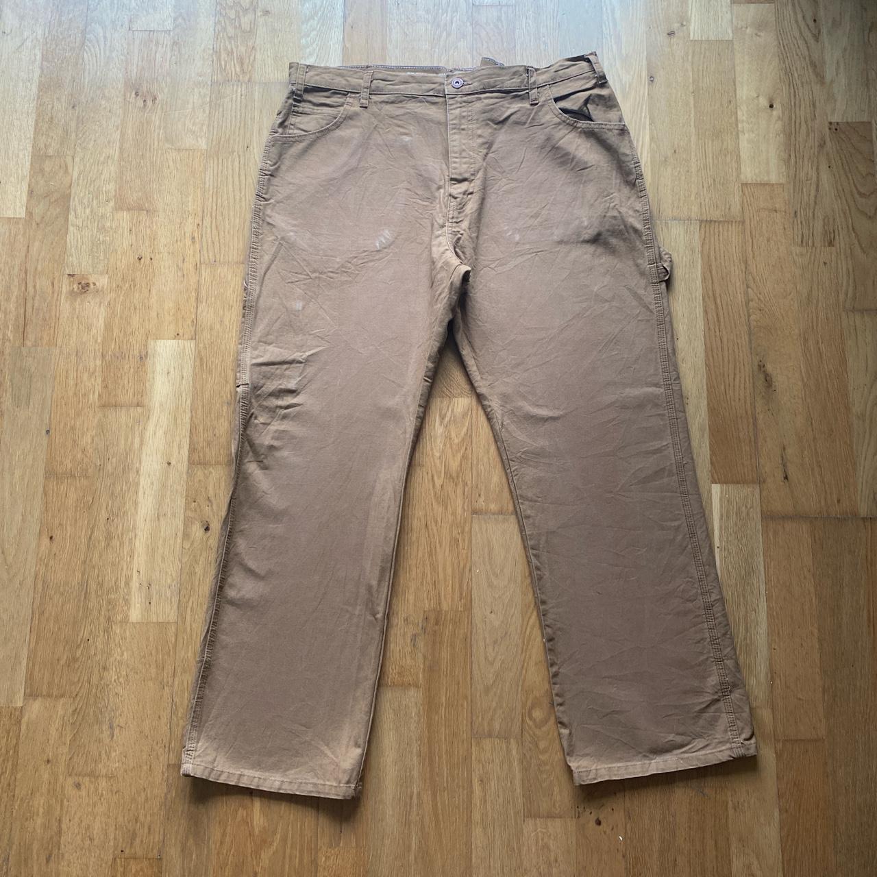 Tan Vintage Dickies workwear trousers. Staple piece... - Depop