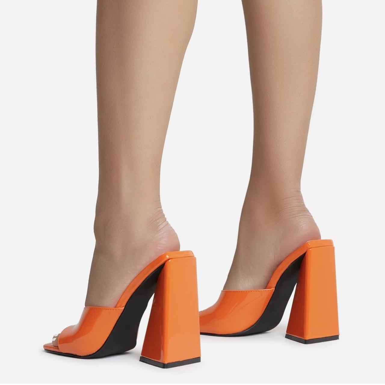 EGO Women's Orange Mules | Depop
