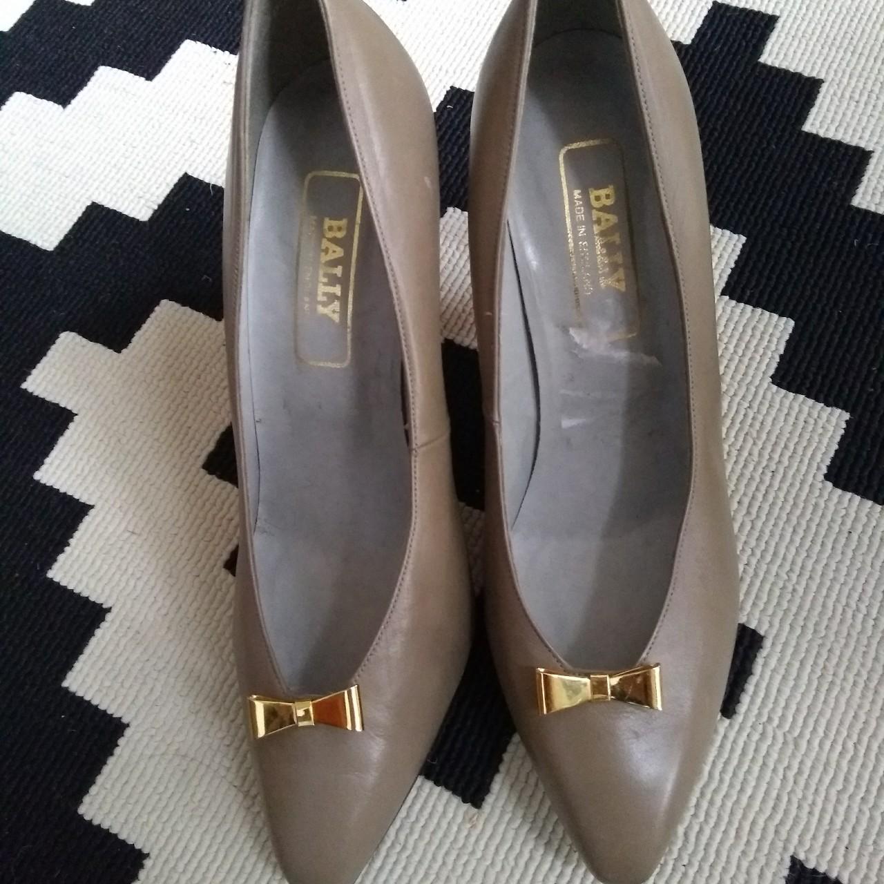 Immaculate nude leather bally designer shoes with... | Depop