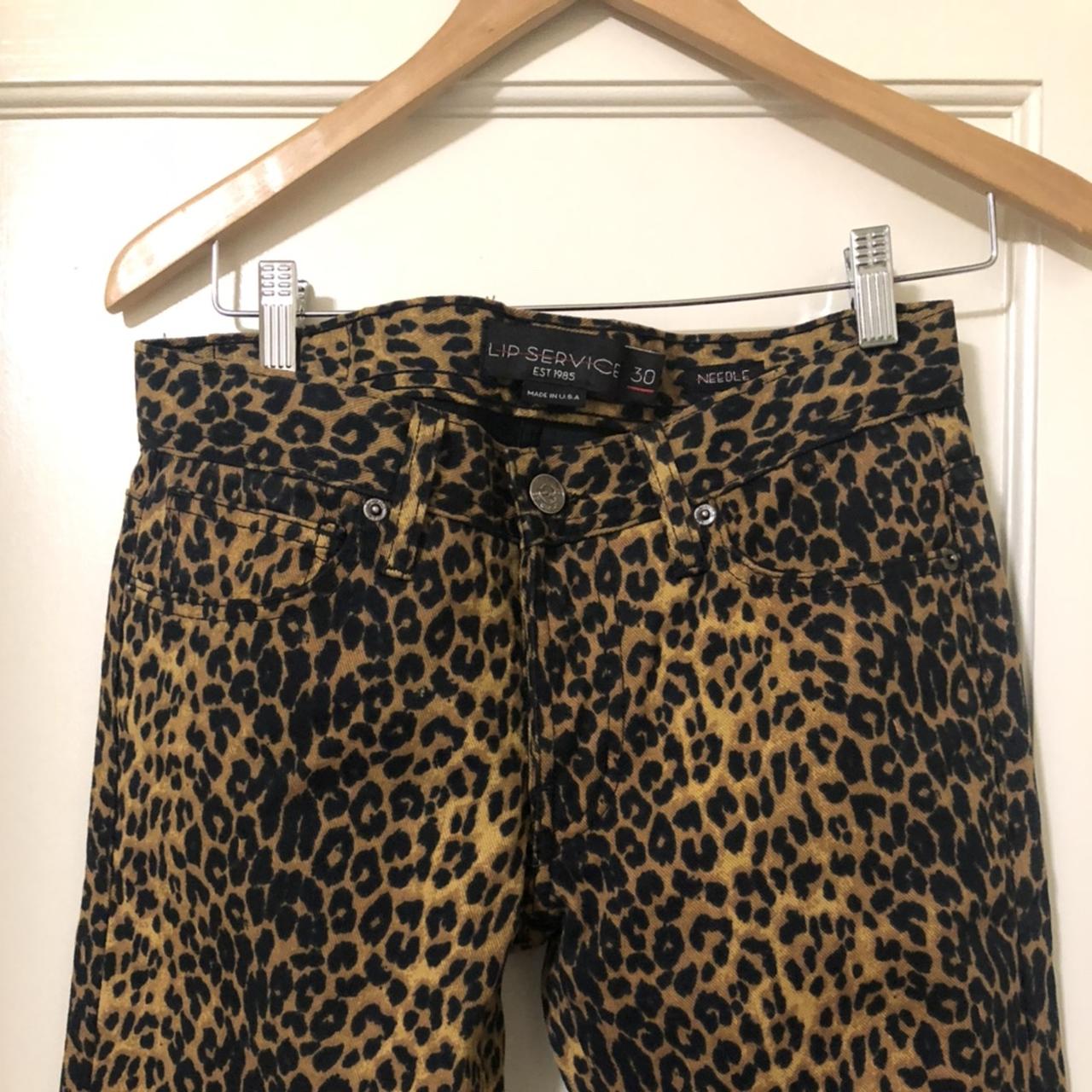 Low-rise skinny leopard print denim. Long, lean,... - Depop
