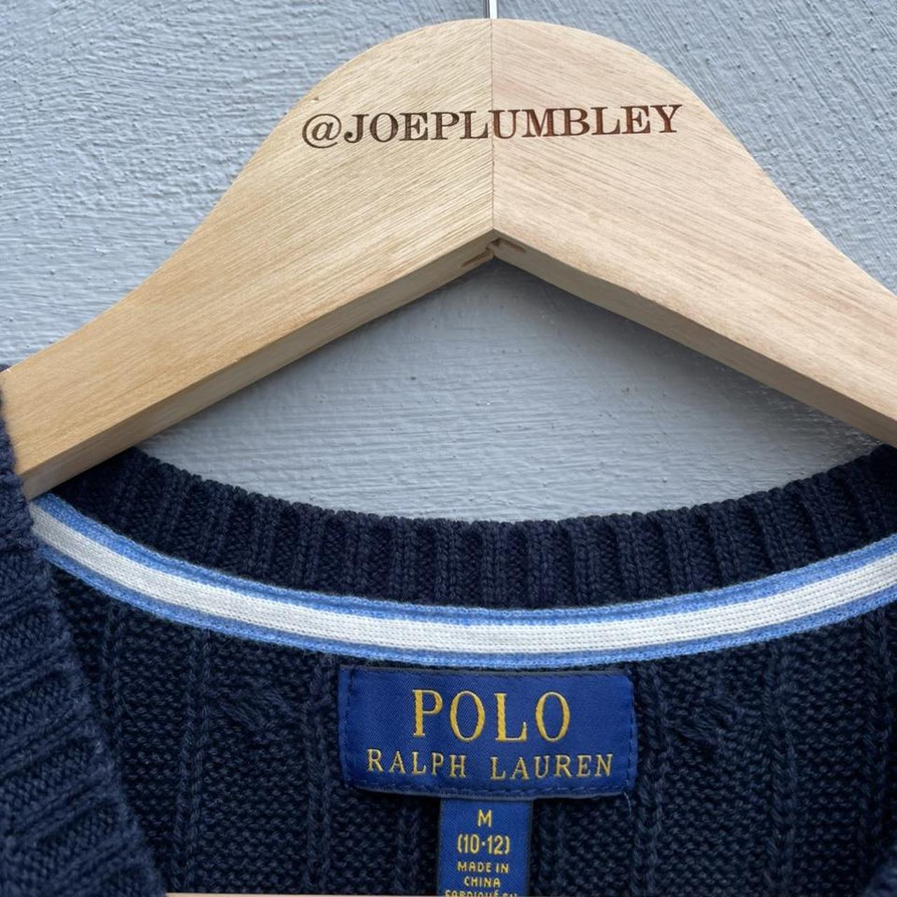 VINTAGE RETRO RALPH LAUREN SWEATER VEST IN NAVY WITH... - Depop