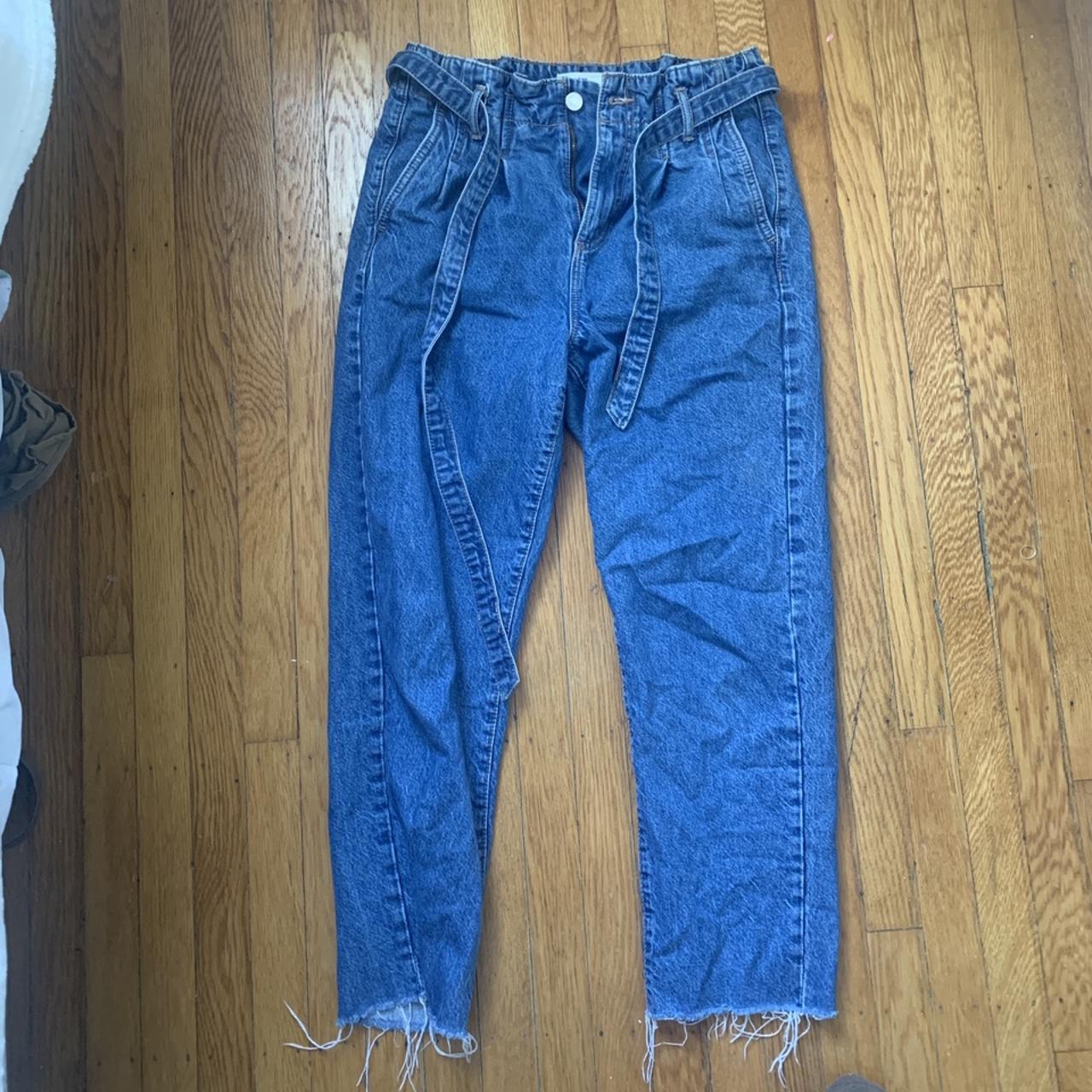 Paper Bag Jeans Medium Wash Size 1 They Have A Depop