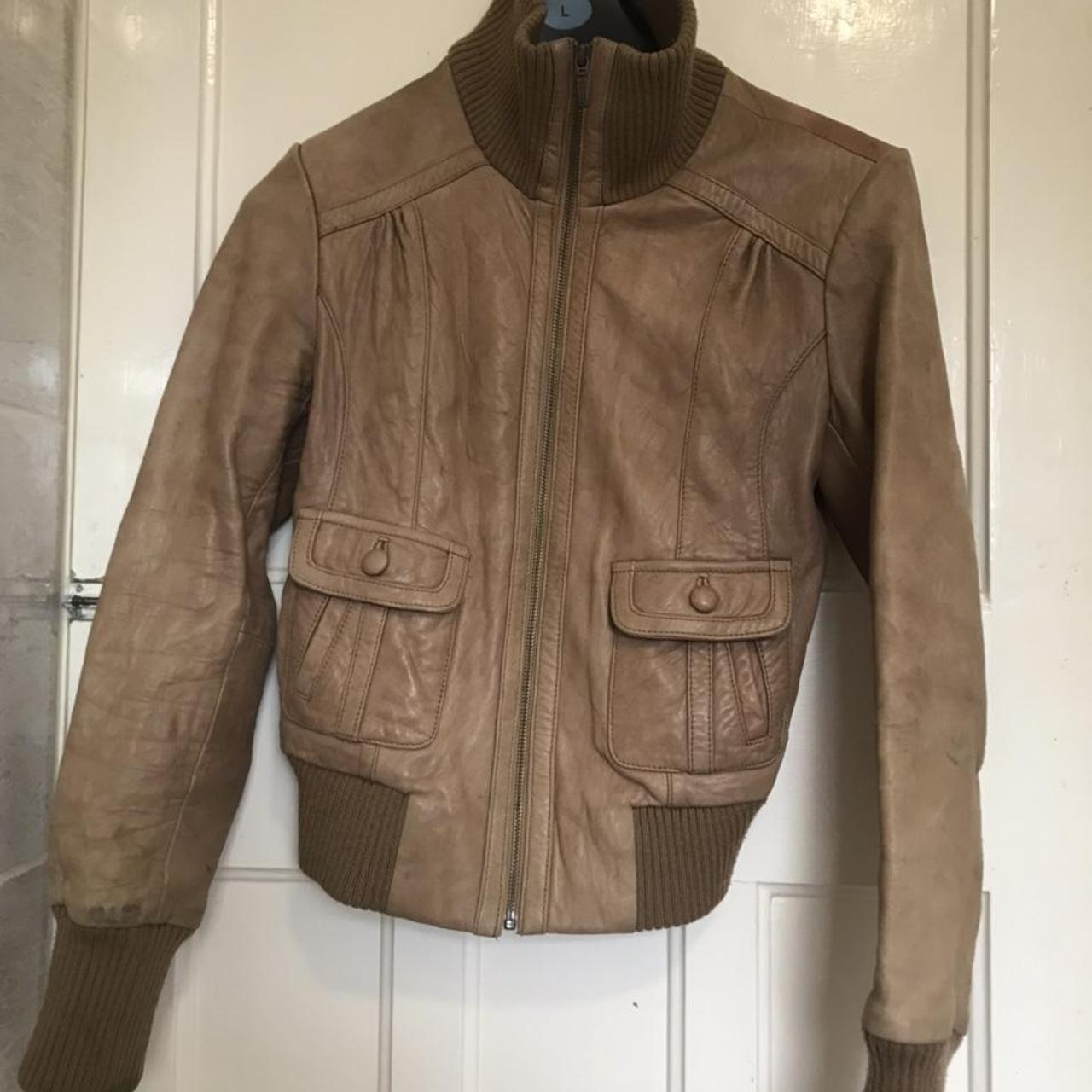Oasis Women's Tan and Brown Jacket | Depop