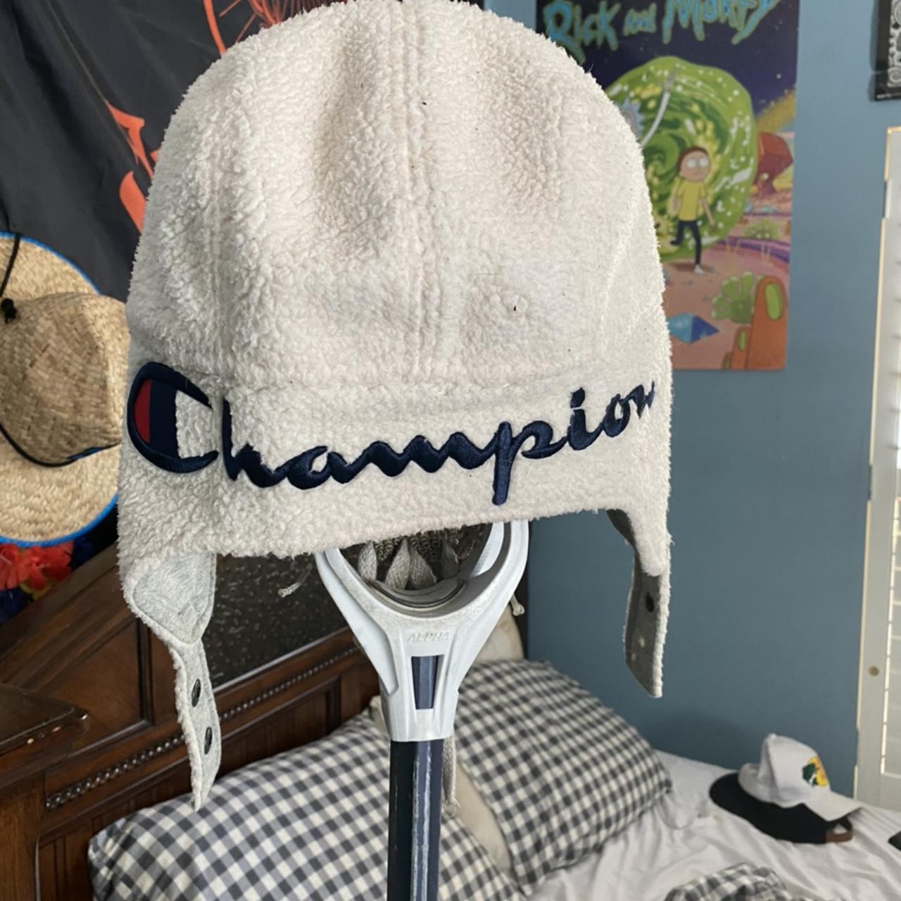 Champion tracker hat #champion #clout #beanie... - Depop