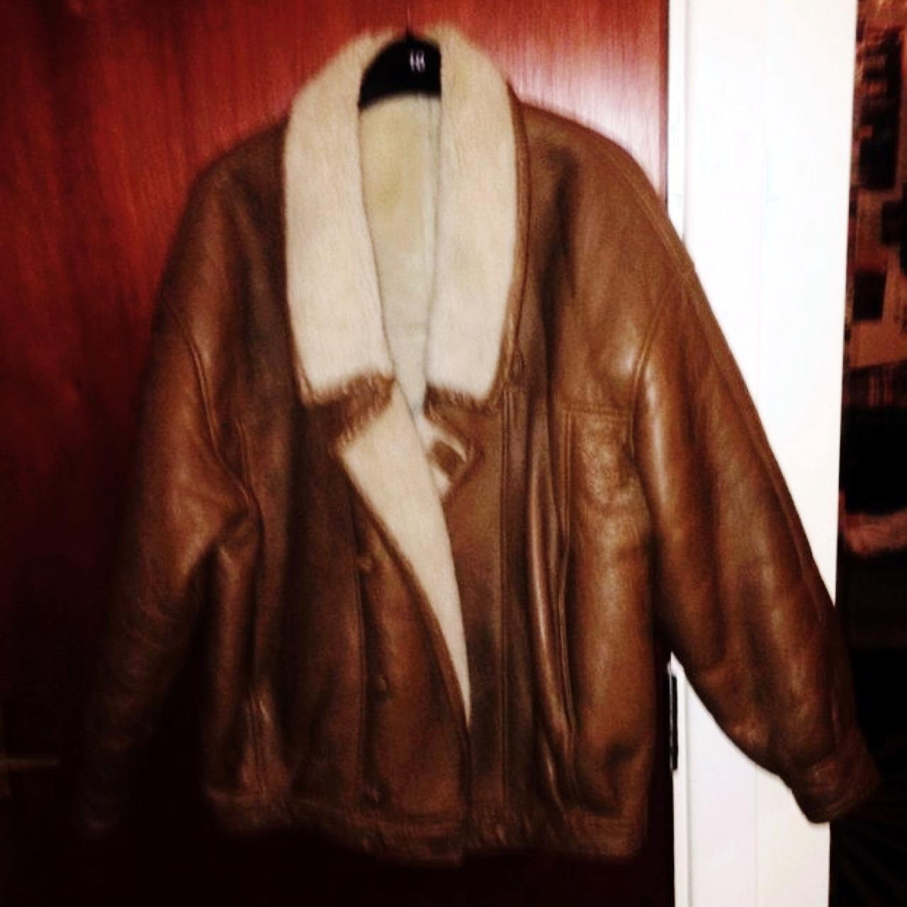 Real sheep skin leather vintage bomber jacket. Want... - Depop