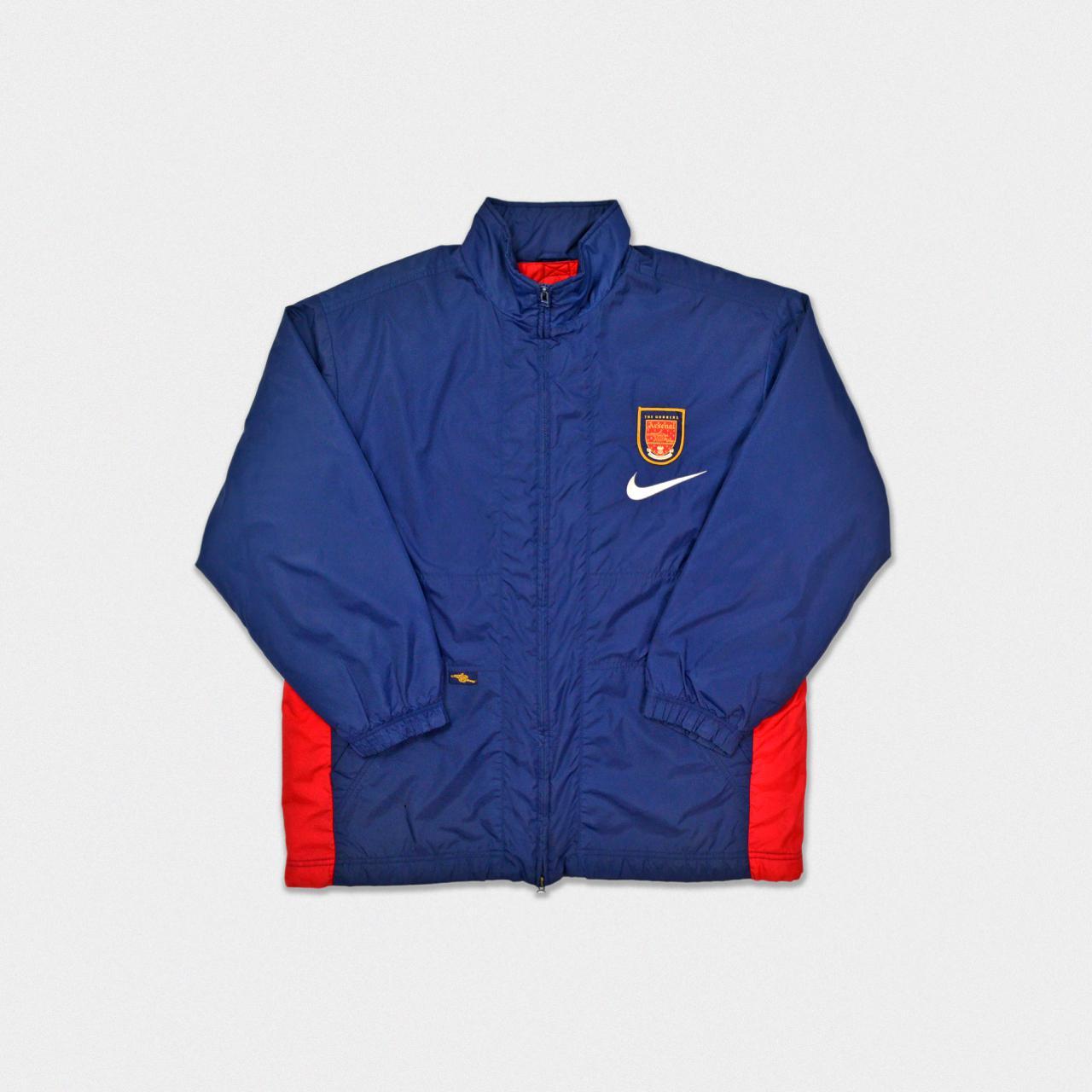 1994-96 Nike Arsenal Bench Jacket Size: Extra Large... | Depop