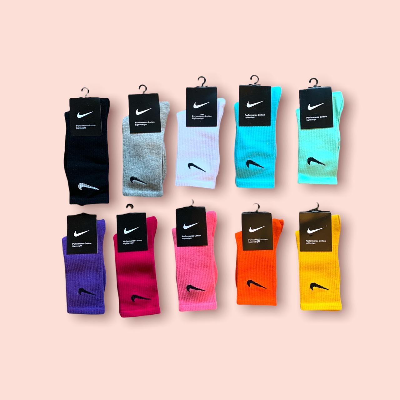 Coloured Nike Socks (custom). Fits a mens UK size... - Depop