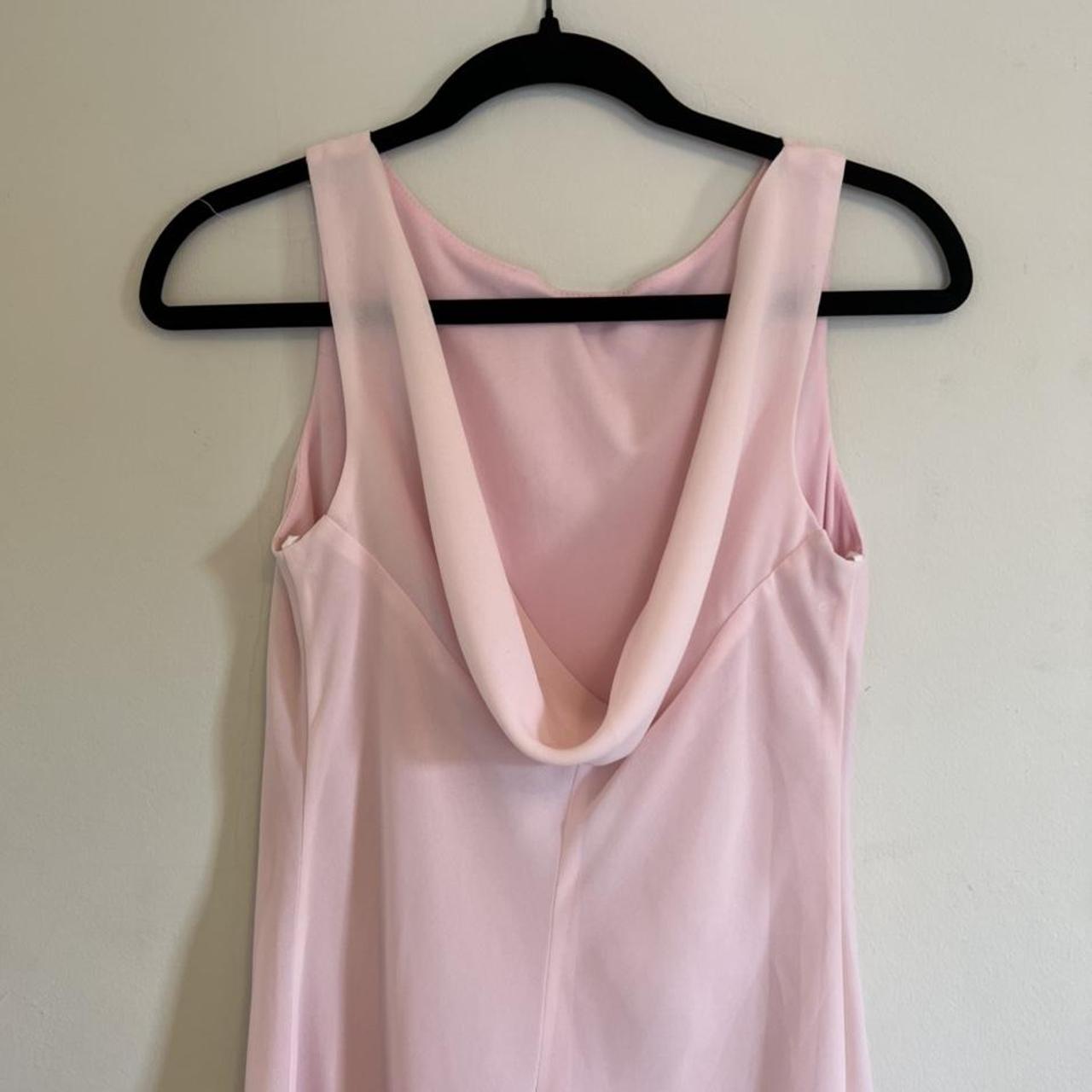 Stunning light pink vintage dress with an open back... - Depop