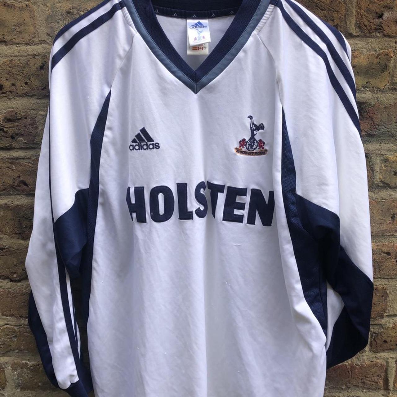 Spurs adidas home shirt from 2001/02 in LS, a... - Depop