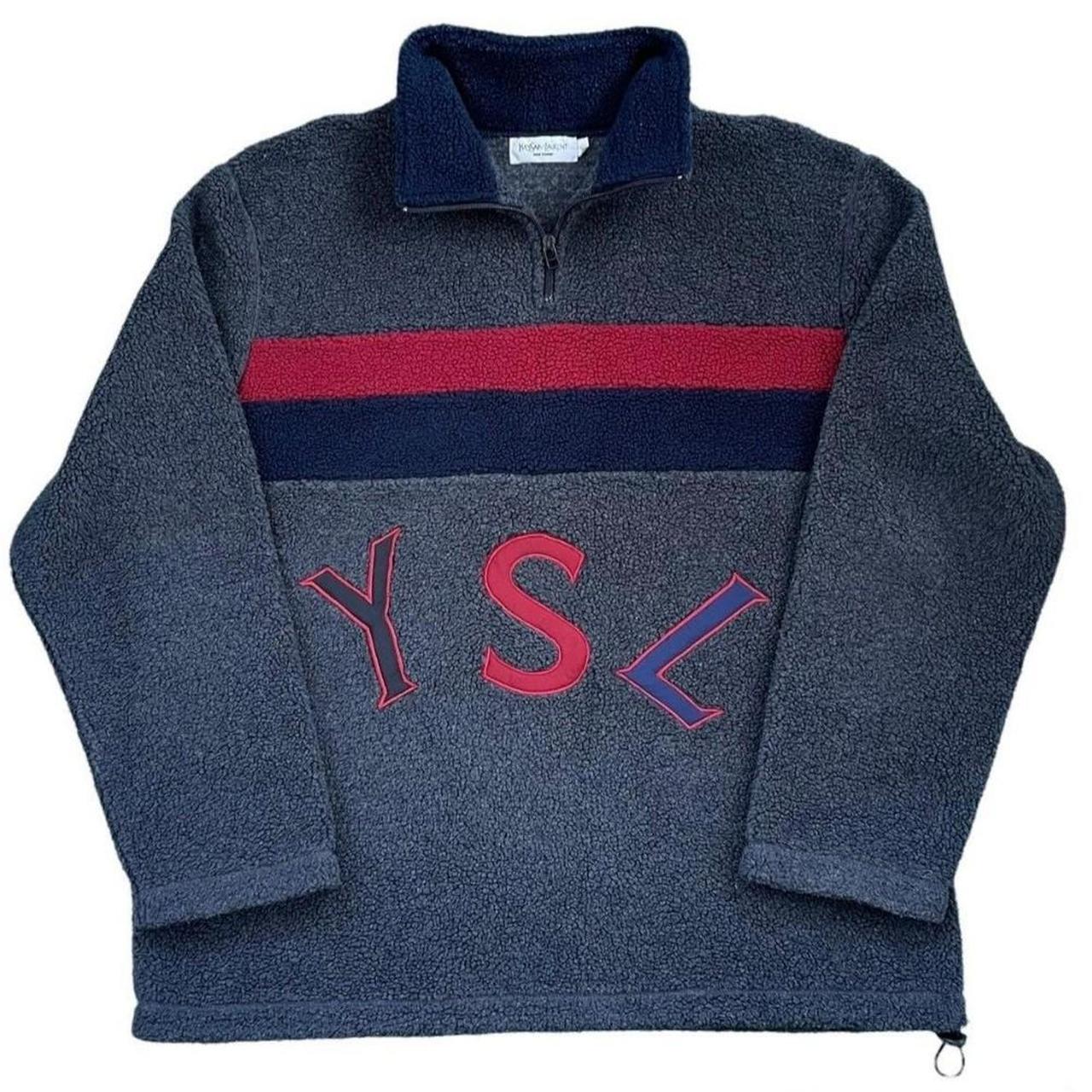 Yves Saint Laurent YSL Quarter Zip Fleece 1/2zip... - Depop