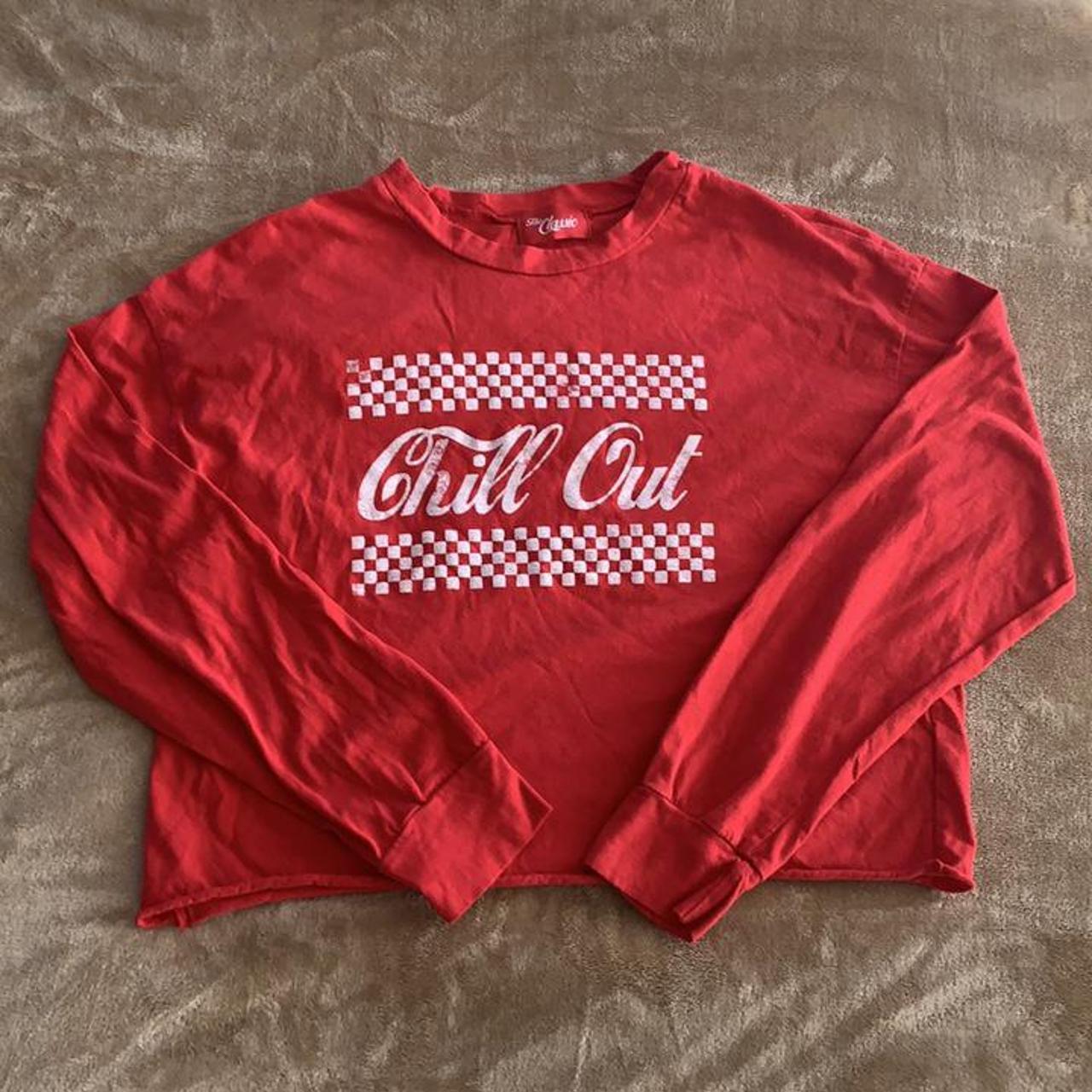 Coca-Cola Women's Red and White Shirt | Depop
