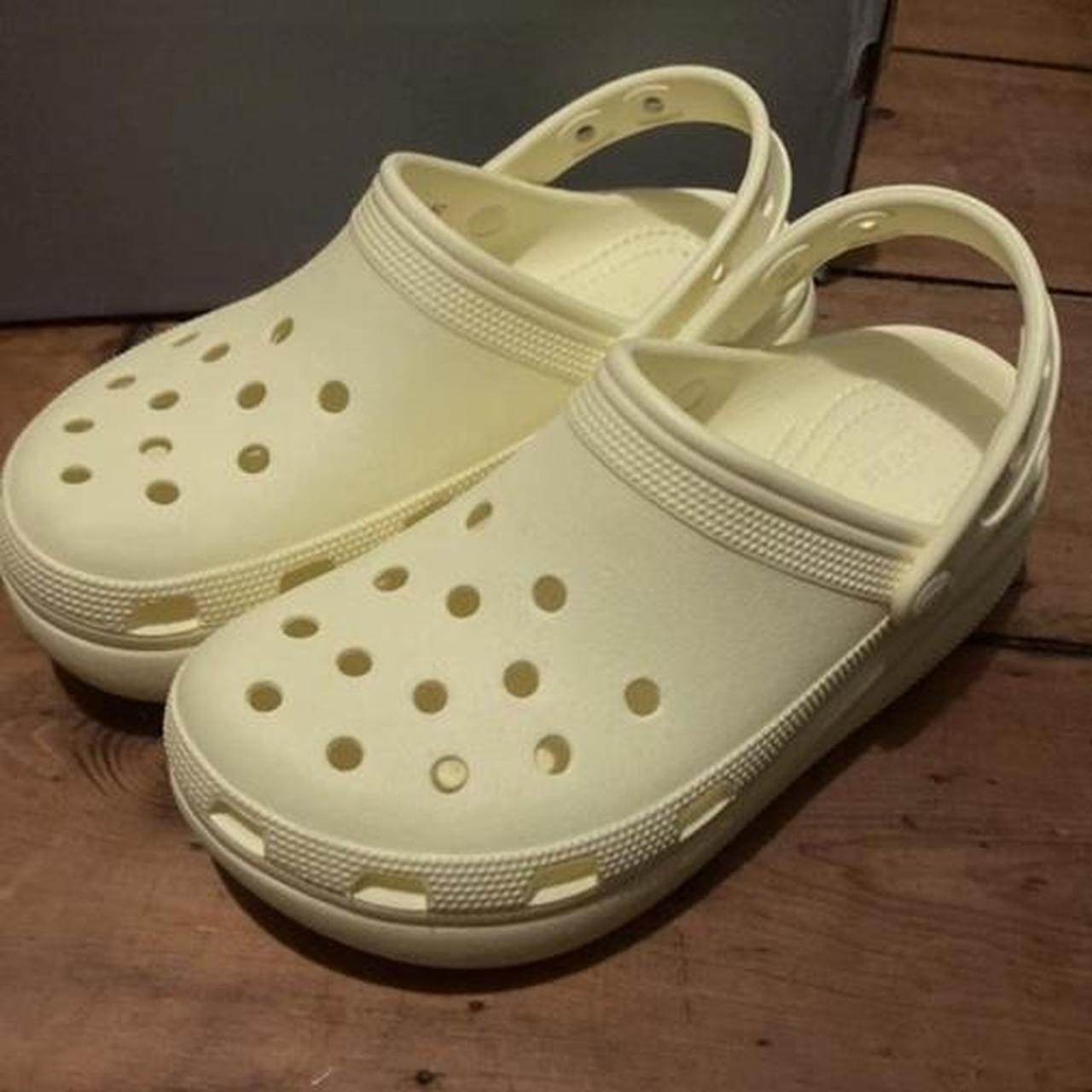 Cream/ yellow crocs bought on here but they don’t... - Depop