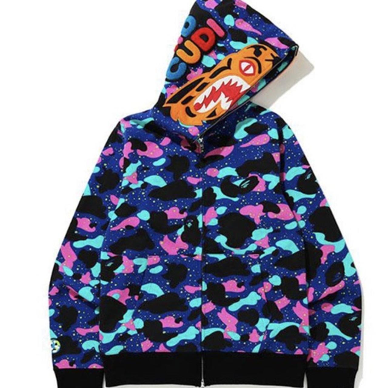 AUTHENTIC VERY RARE BAPE x KID CUDI TIGER FULL ZIP... - Depop