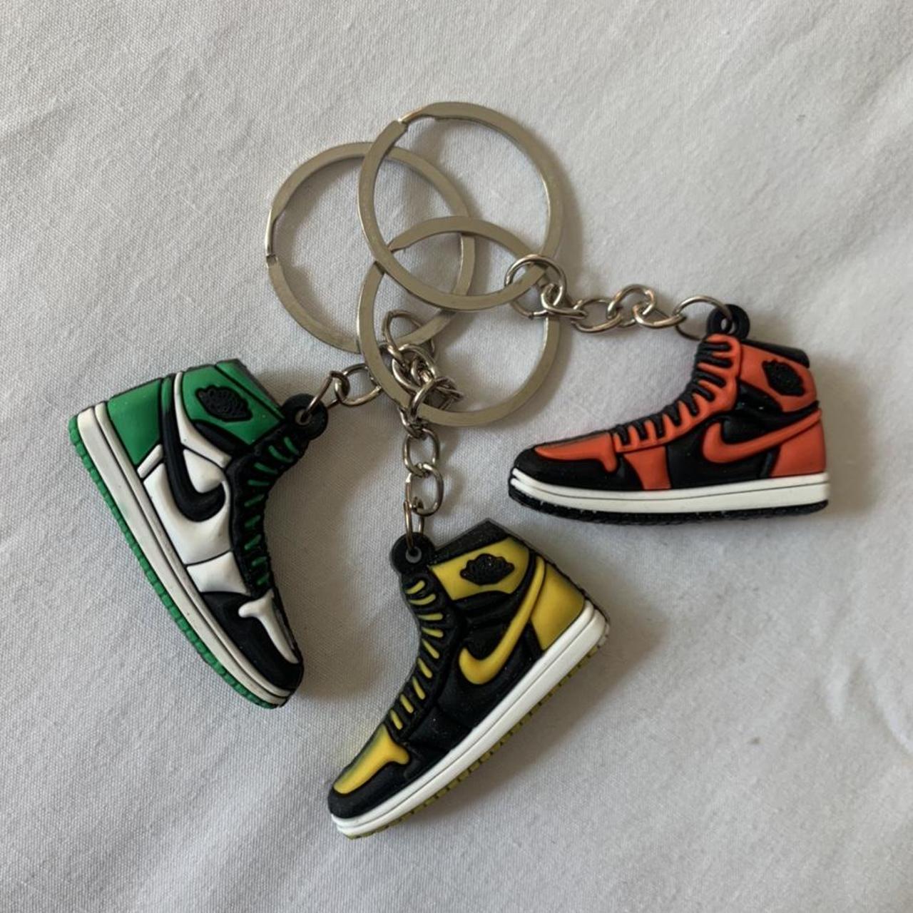 mini Jordan keychain in ORANGE - Depop