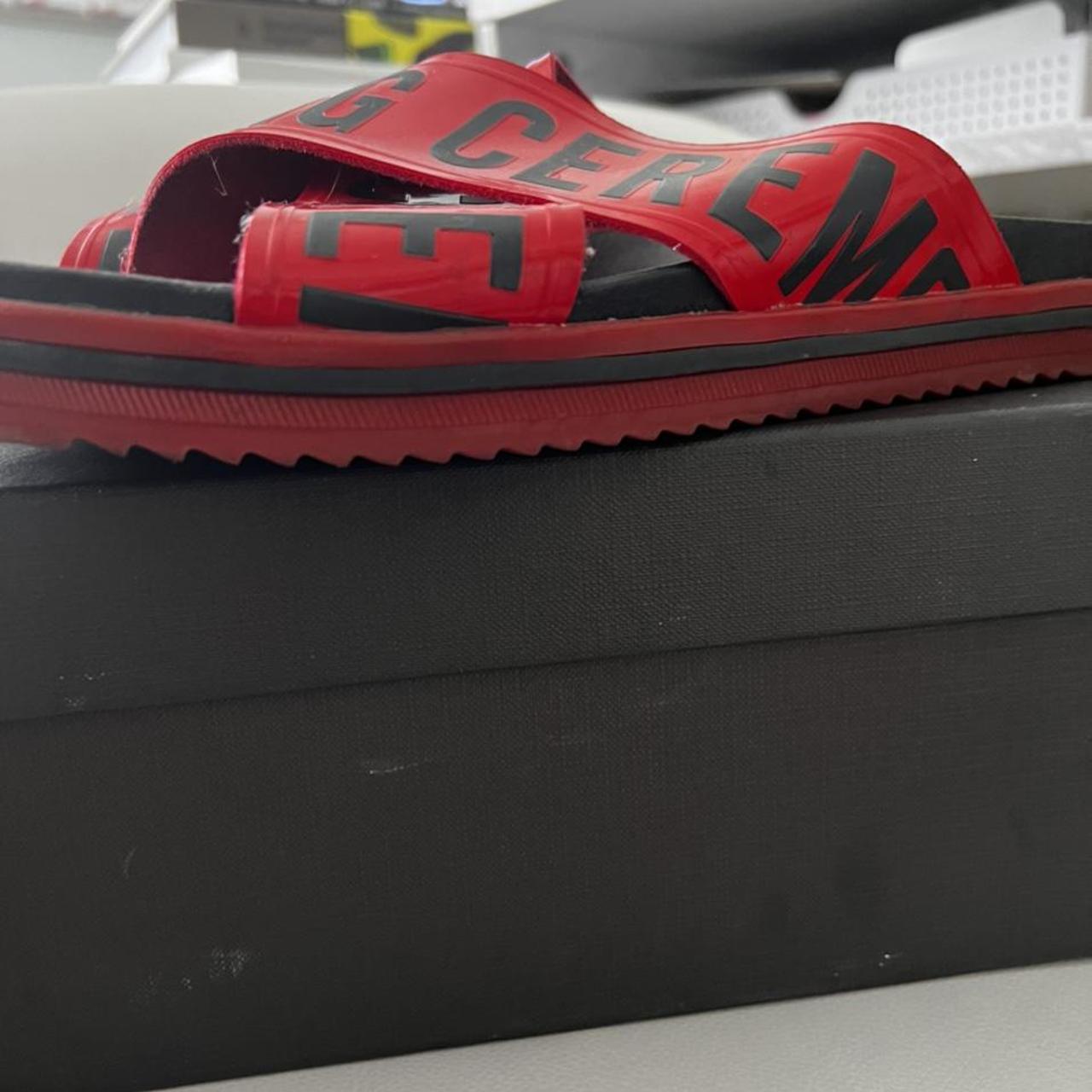 Opening Ceremony red & black Berkeley slides. Fits... - Depop