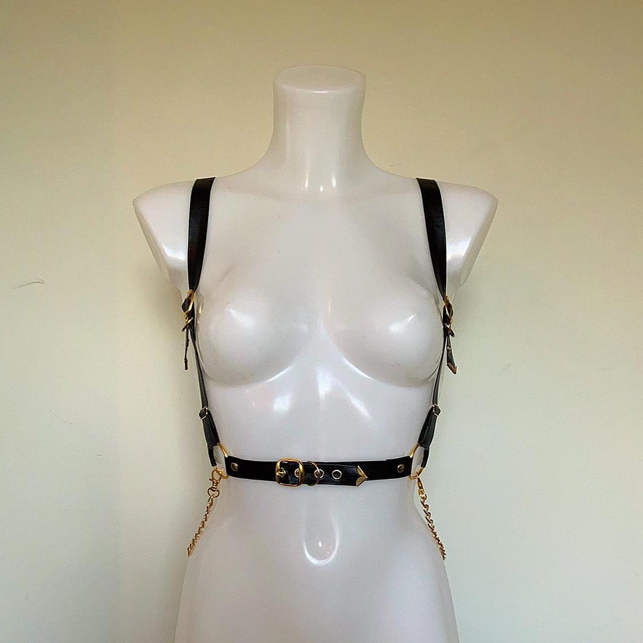 Jade faux leather harness belt braces Available in... - Depop