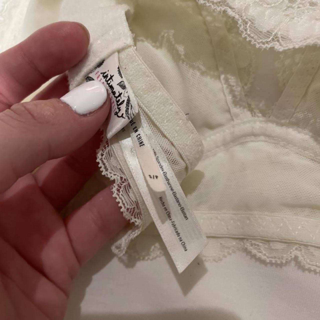 Free People Whitw Galloon Halter Bra Size... - Depop