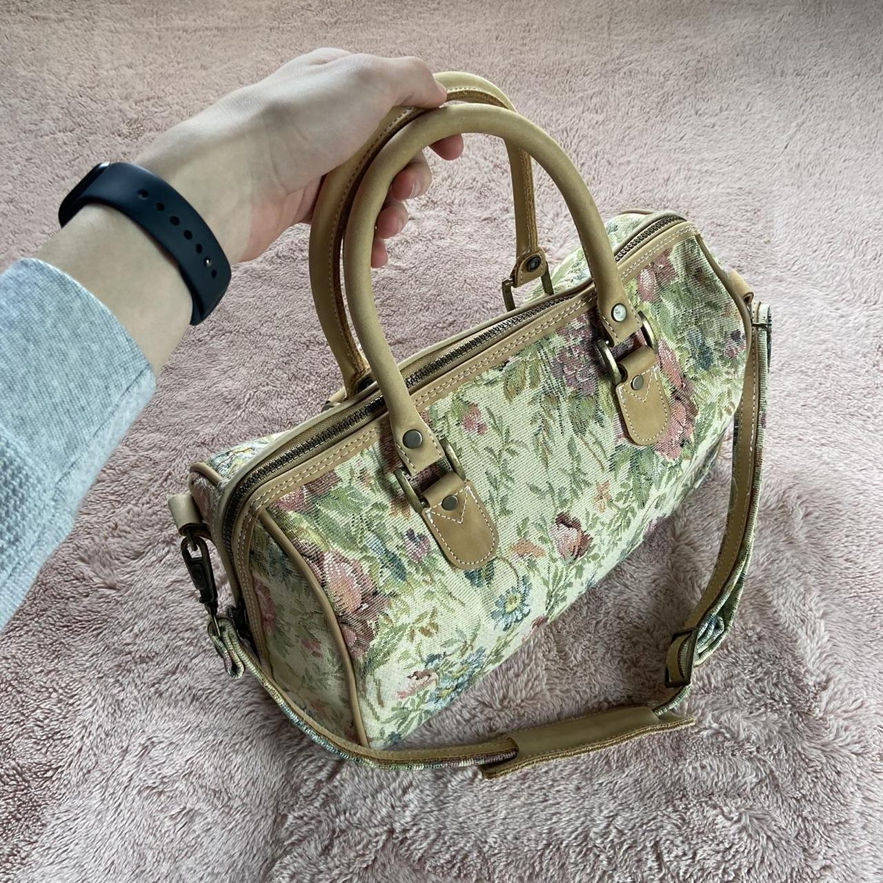 Vintage 80’s Floral Fabric Hand Bag ️Brand Protocol... - Depop