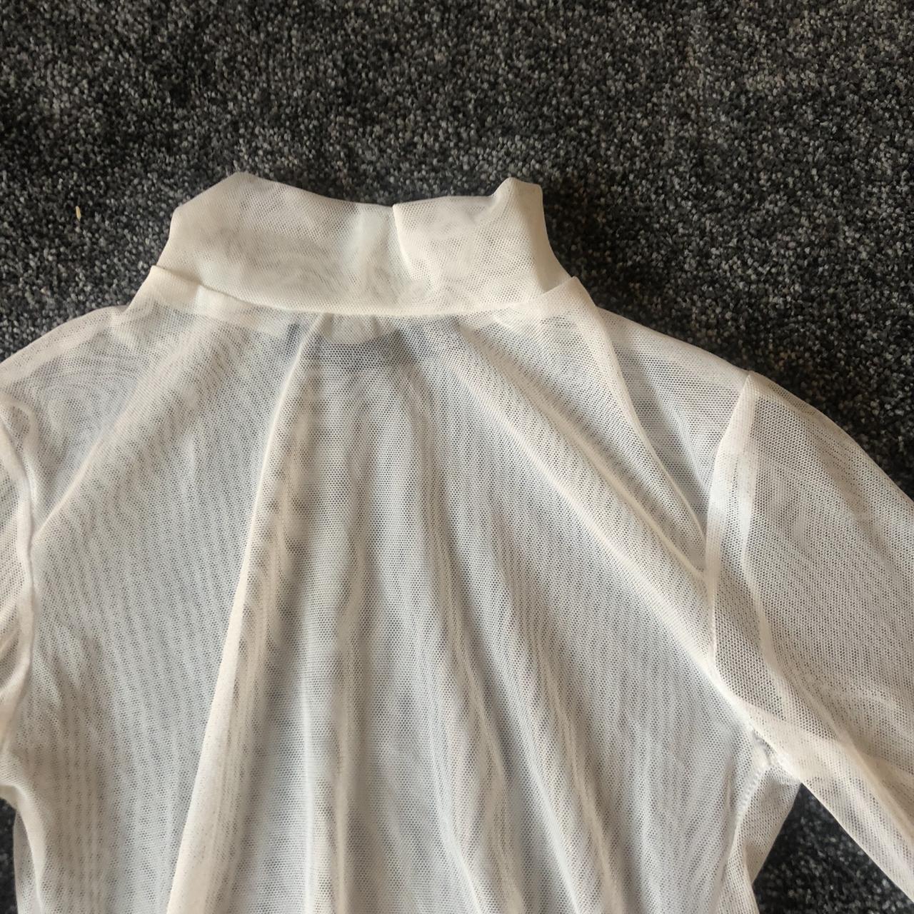 Boohoo white mesh bodysuit Size 8 but it does come... - Depop