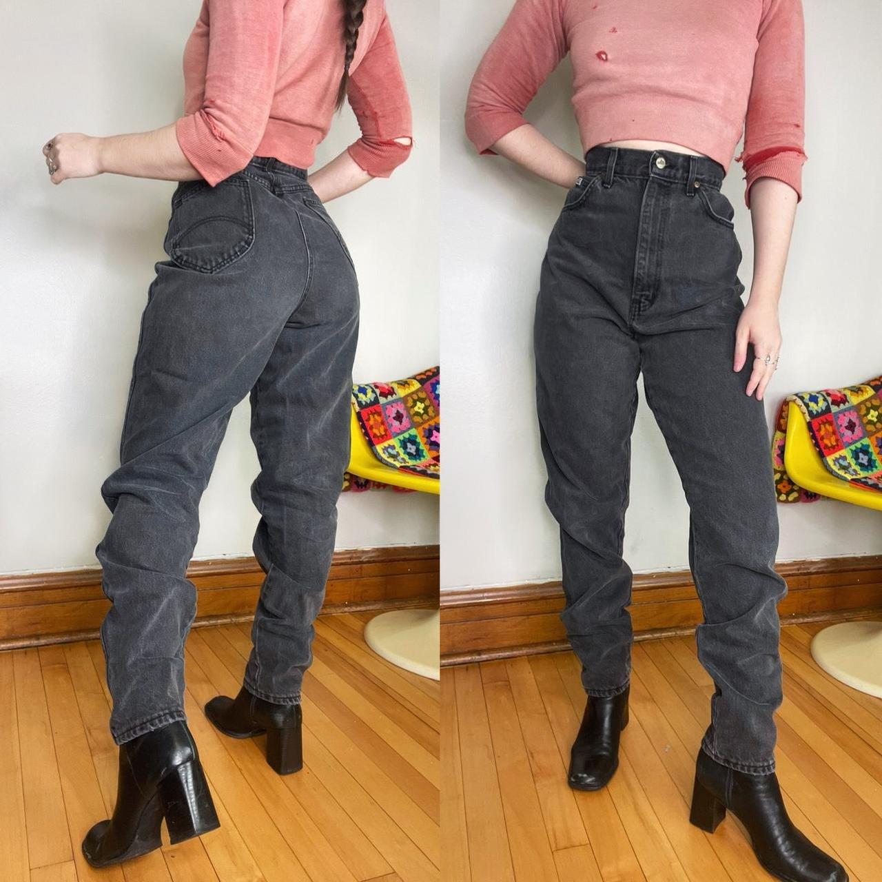 Vintage 80s/90s grey wash Chic jeans Classic mom... - Depop