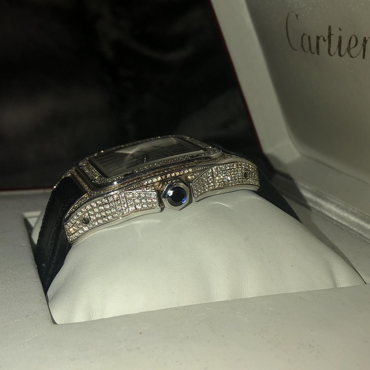 Fully iced out Cartier Santos 100 XL message me for... - Depop