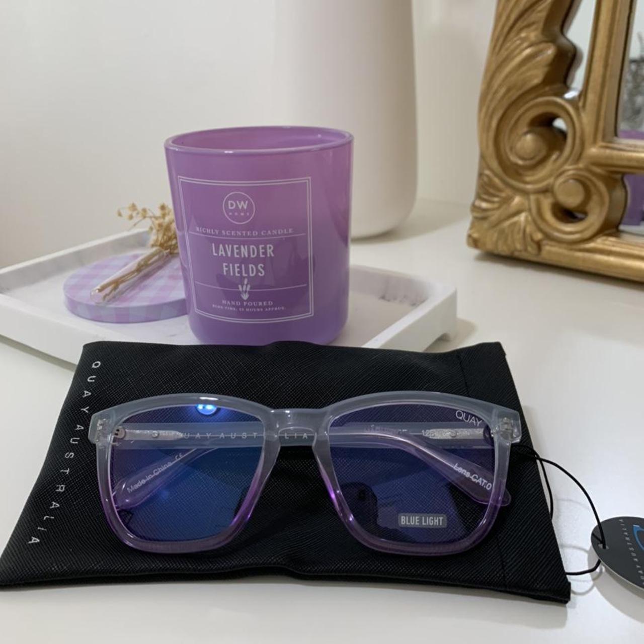 Quay blue light glasses. Hardwire #ombre #blue #purple - Depop