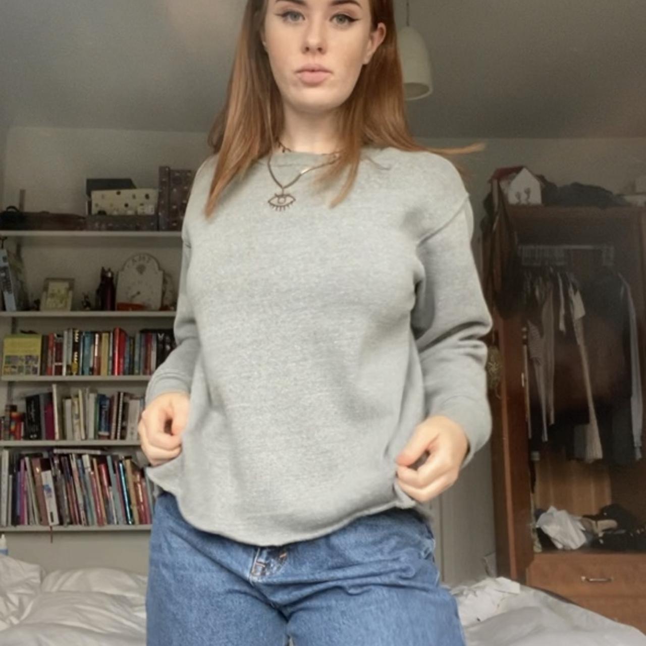 Free shipping Brandy Melville grey jumper. Really... - Depop