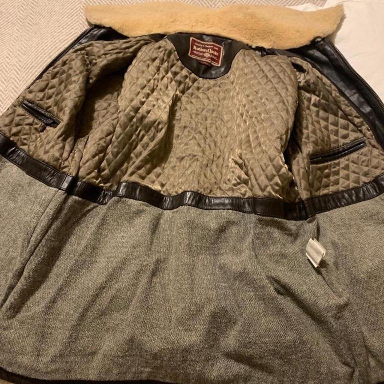 More photos of the inside of the leather coat. Do... - Depop