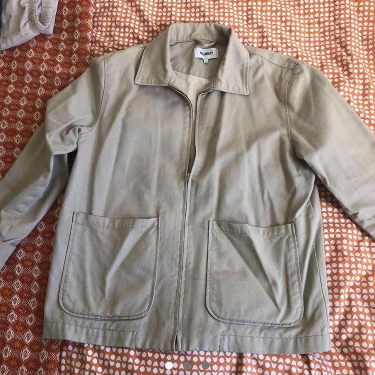 Mens weekday coach jacket Beige/sand colour Bought... - Depop