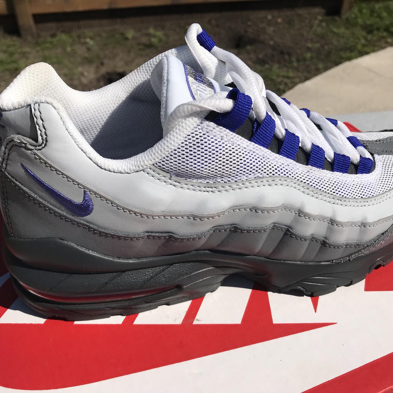 Nike Air Max 95s worn once a kids 5.5 but fit a... - Depop