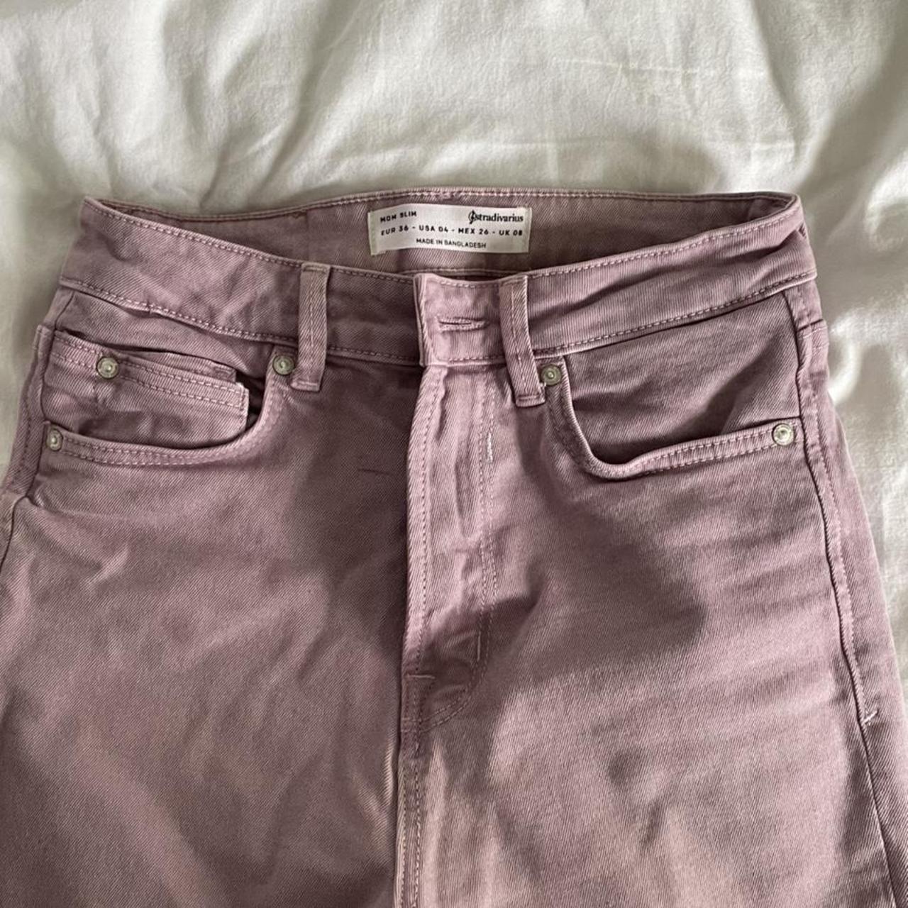 Stradivarius purple mom jeans xx #jeans #purple - Depop