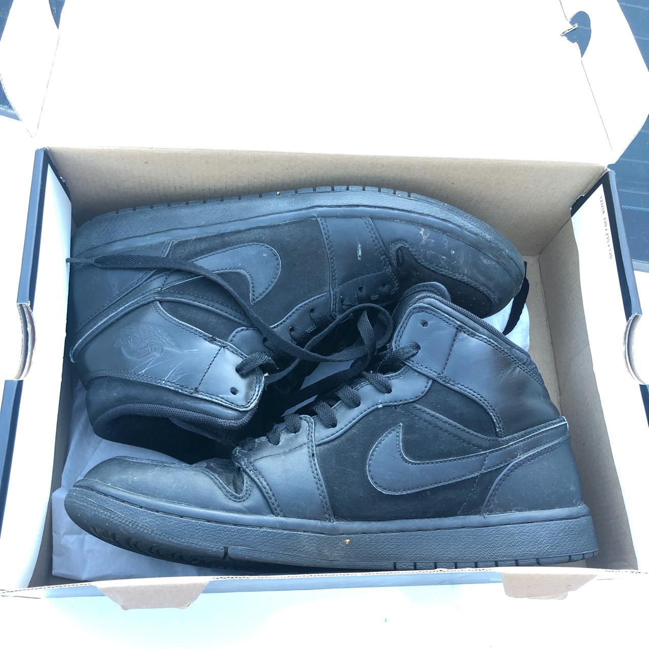 AIR Jordan 1 PHAT sued black with original box Just... - Depop