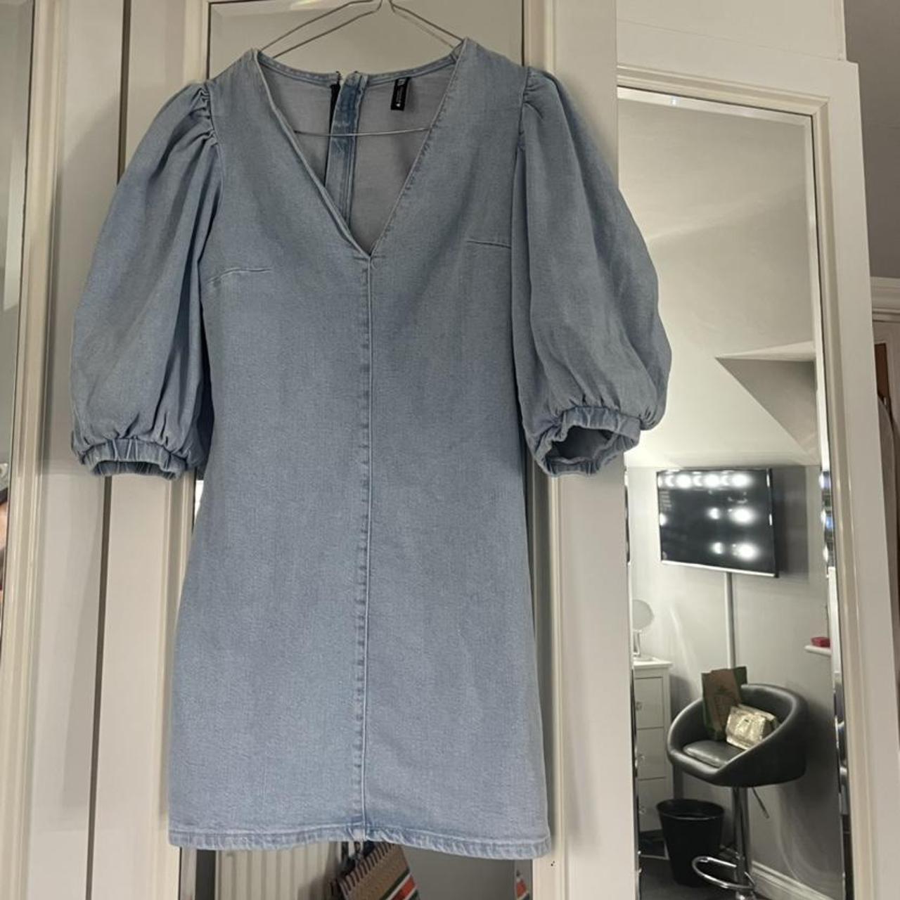 Light blue Zara denim dress Size M Worn a couple of... - Depop