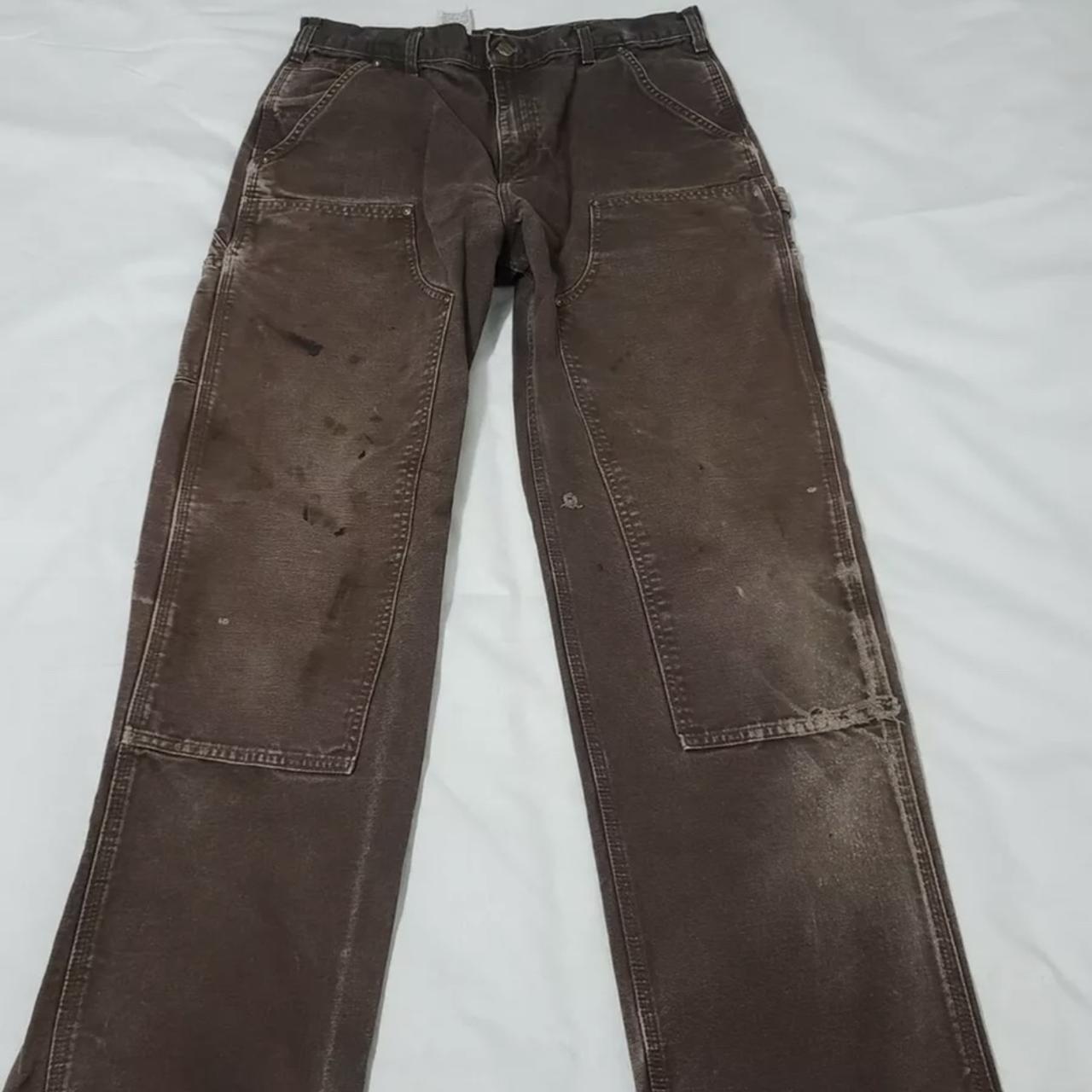 Vintage Carhartt B136 DKB Duck Double Knee... - Depop